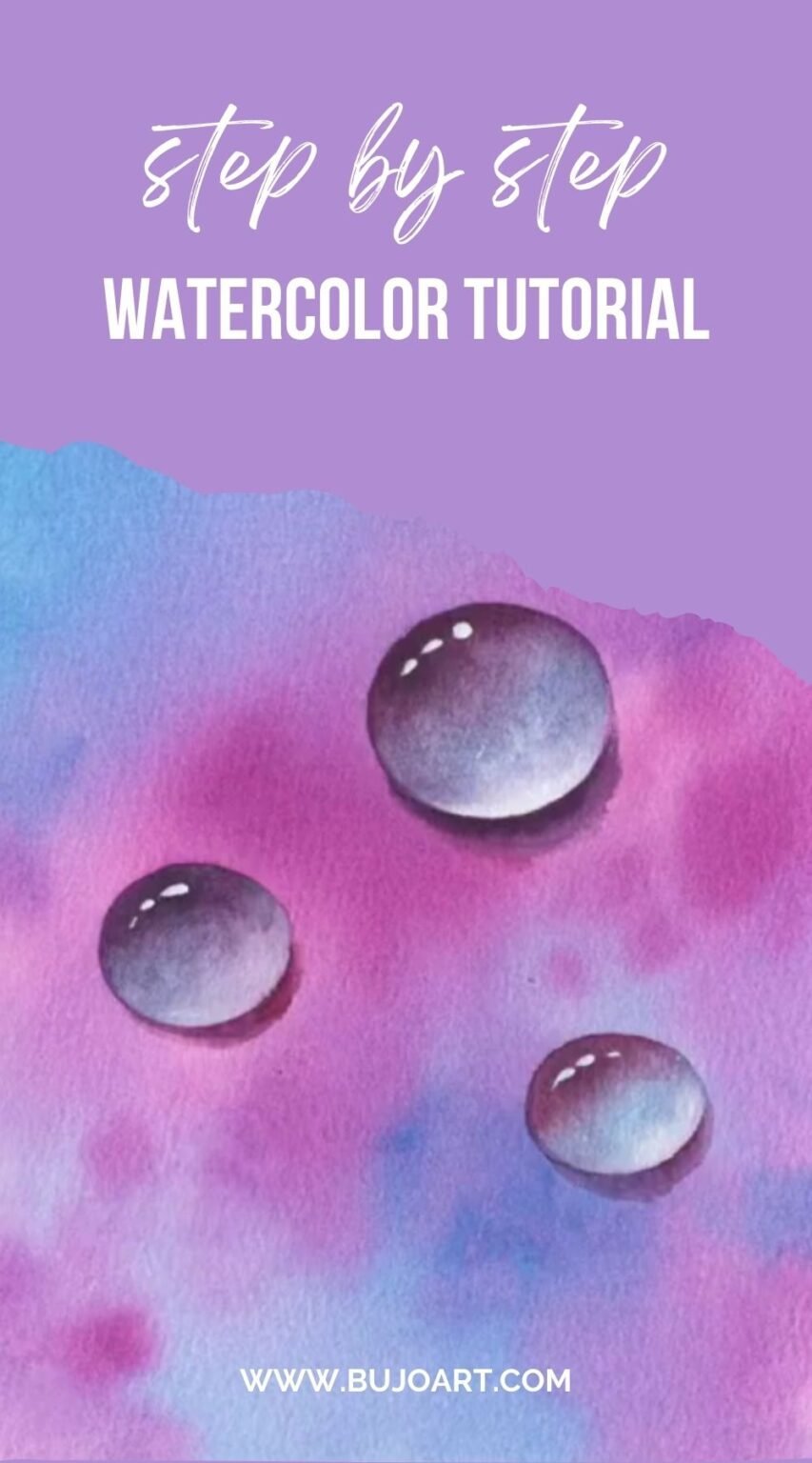 How to paint water drops with watercolor? – BUJO ART