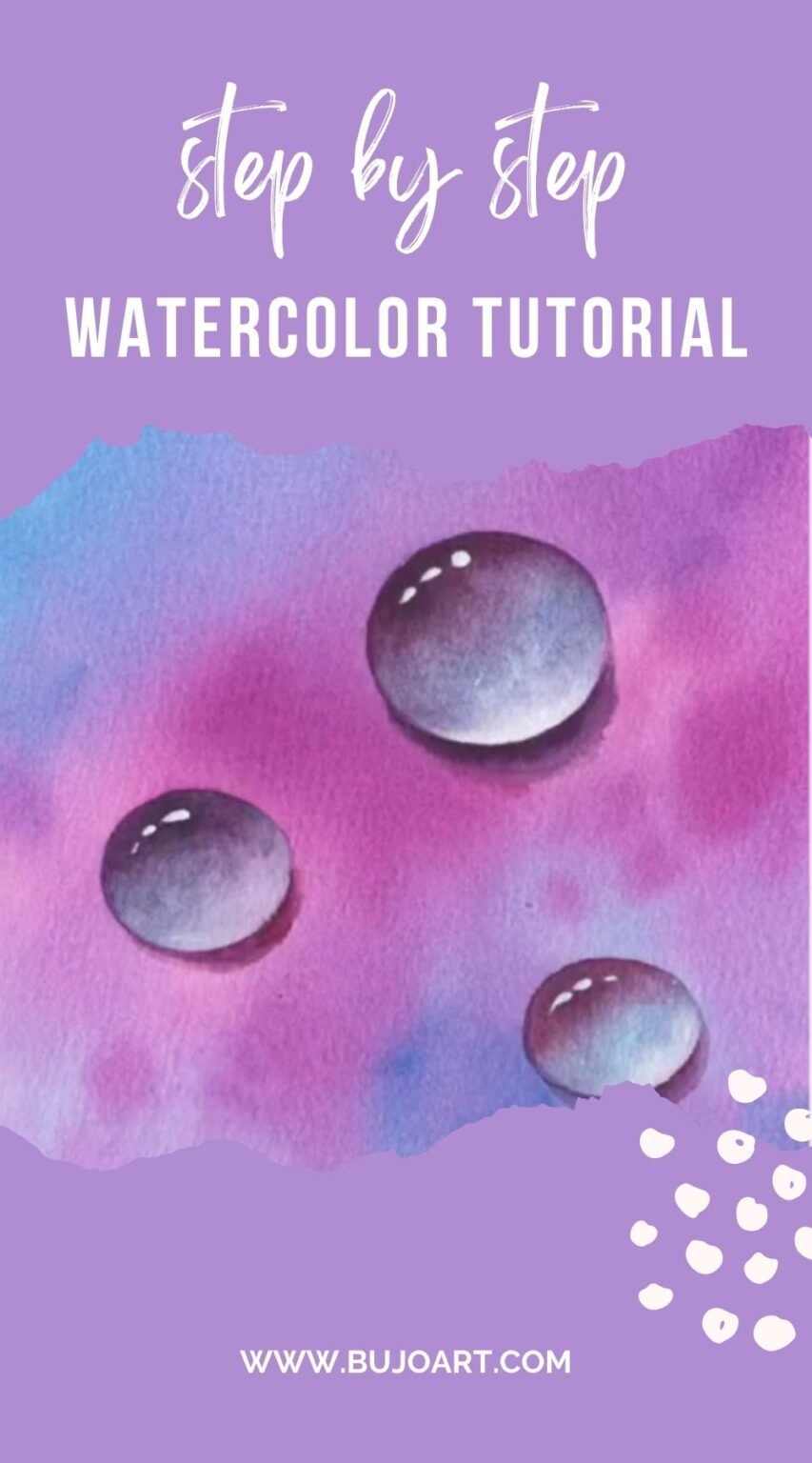 How to paint water drops with watercolor? – BUJO ART