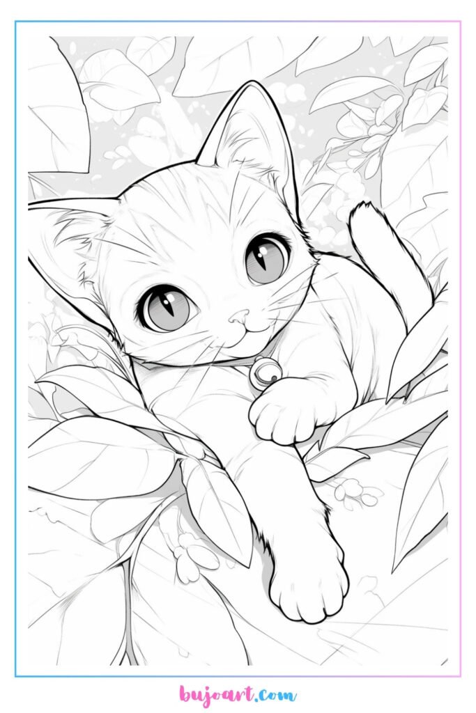 big cat coloring page – BUJO ART