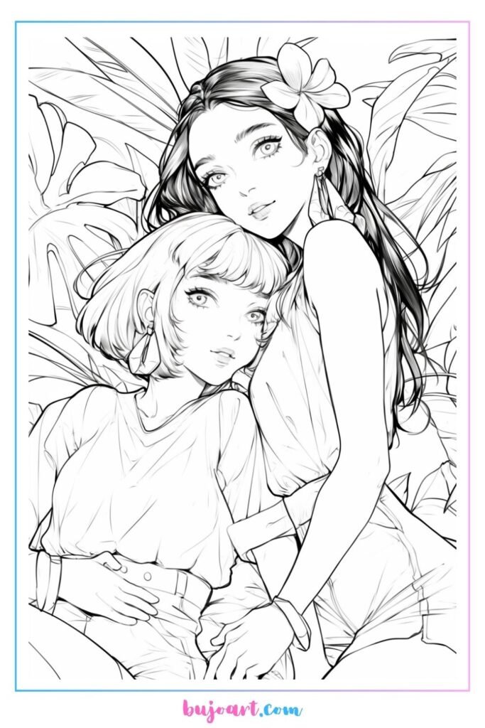 two bff coloring pages – BUJO ART