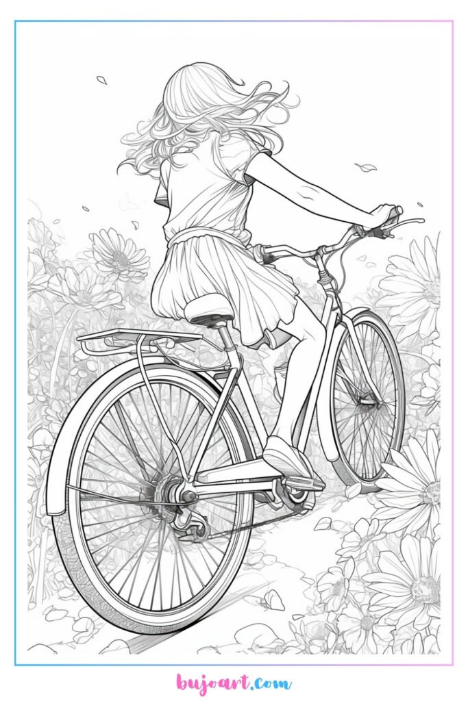 bike coloring page – BUJO ART