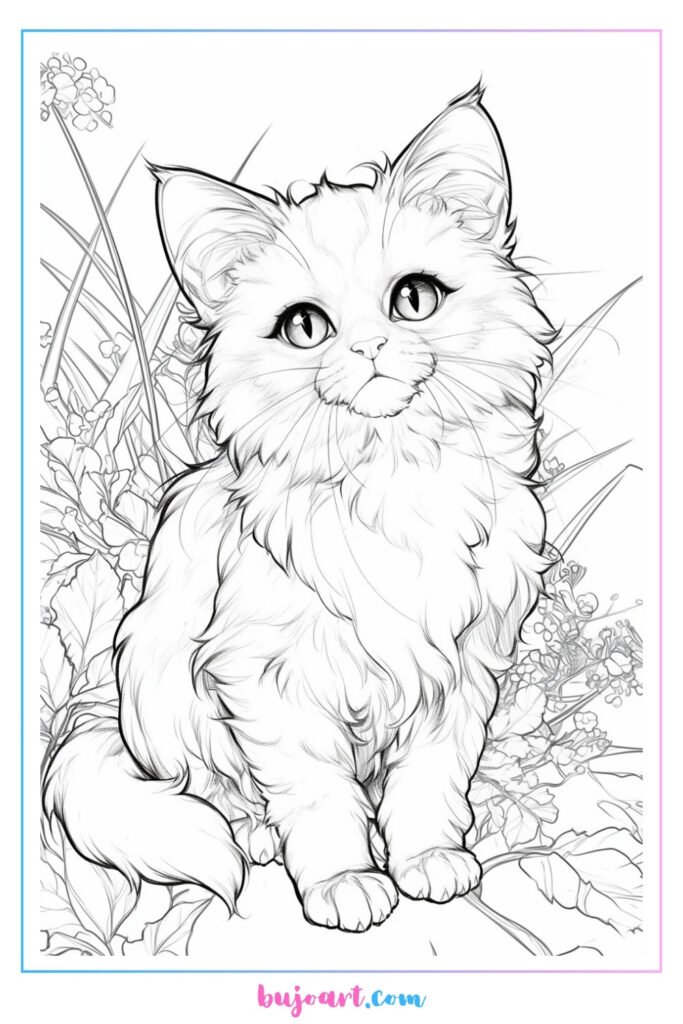 big cat coloring page – BUJO ART