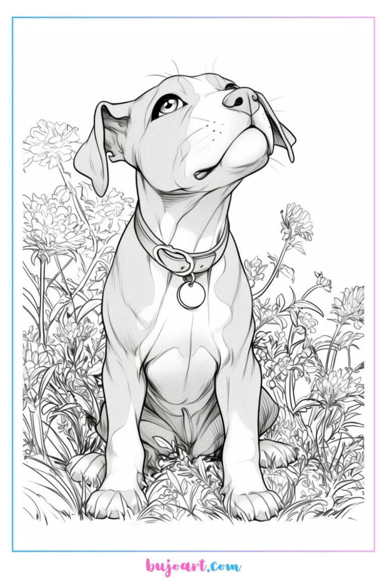 adorable puppy coloring pages – BUJO ART