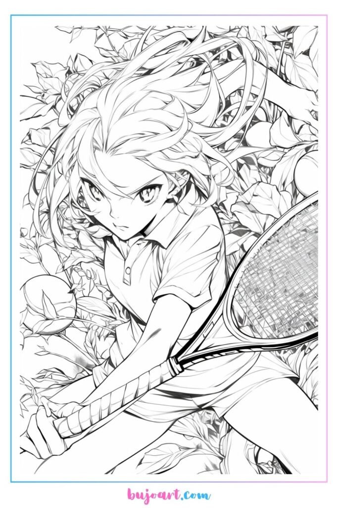 tennis coloring page – BUJO ART
