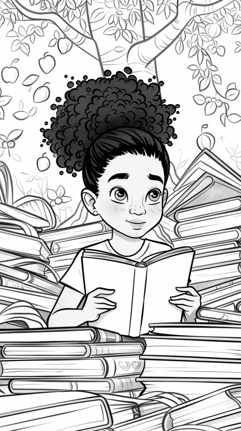 books coloring page – BUJO ART