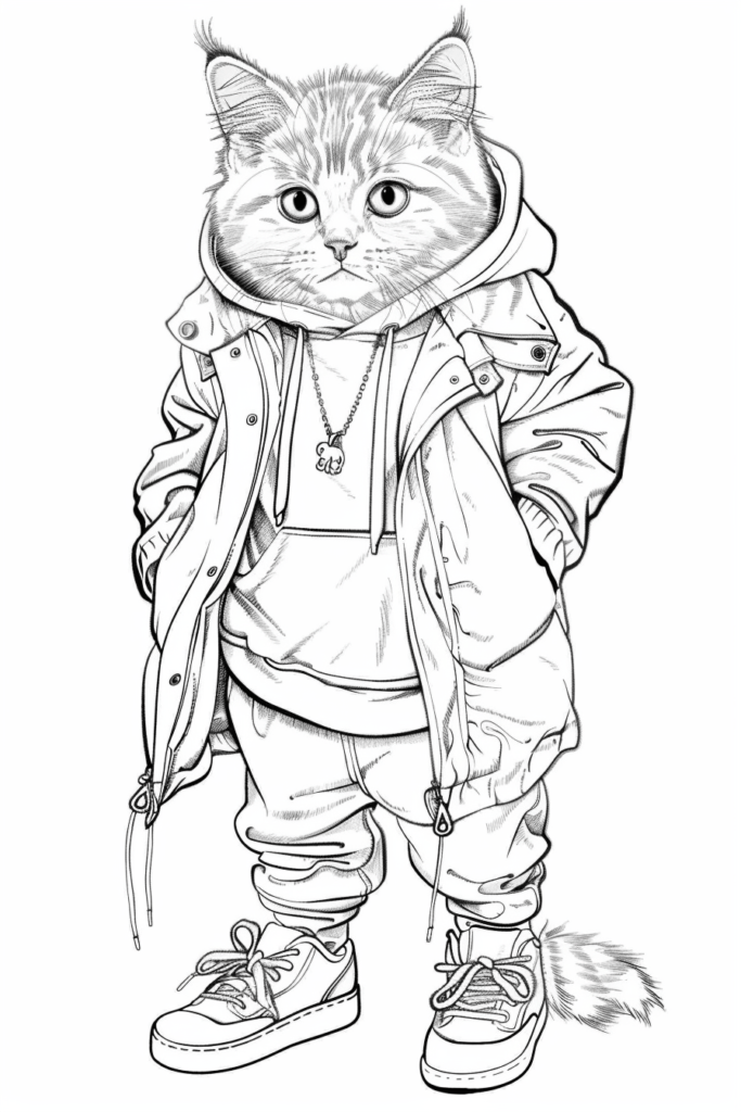 cat and hat coloring pages free printables cat adult coloring pages ...