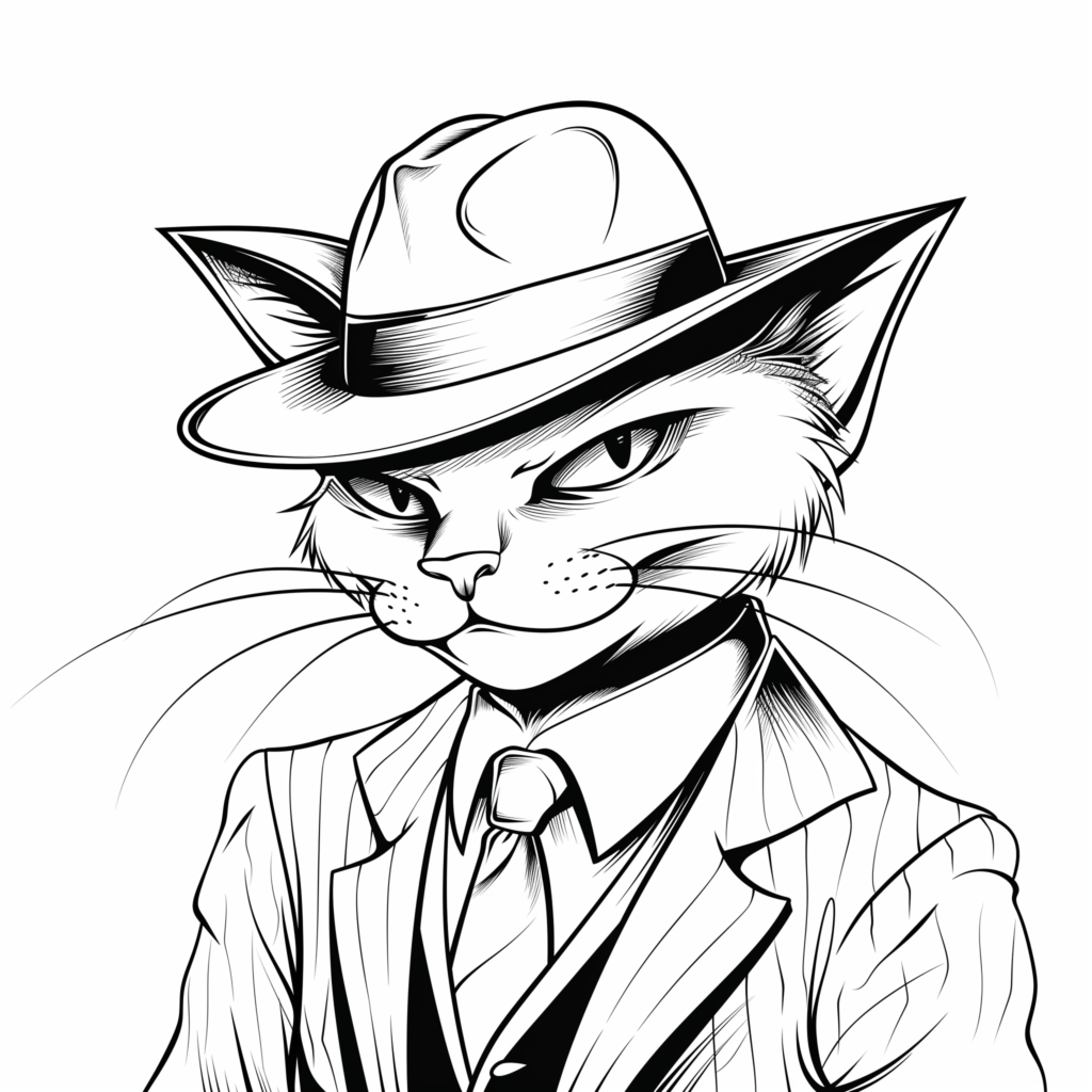 cat and hat coloring pages free printables cat adult coloring pages ...
